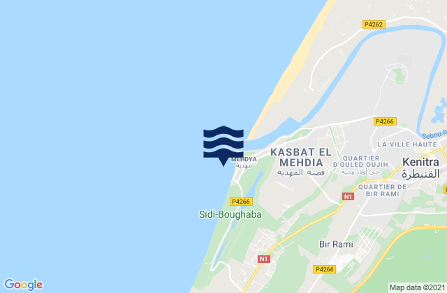 Horaires des Marées à Mehdya Plage | Calendrier des Marées Hautes et ...